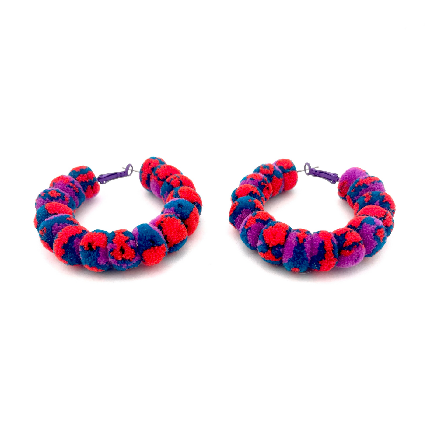 pom'd full painted hoops in tango