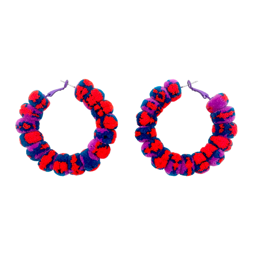 pom'd full painted hoops in tango